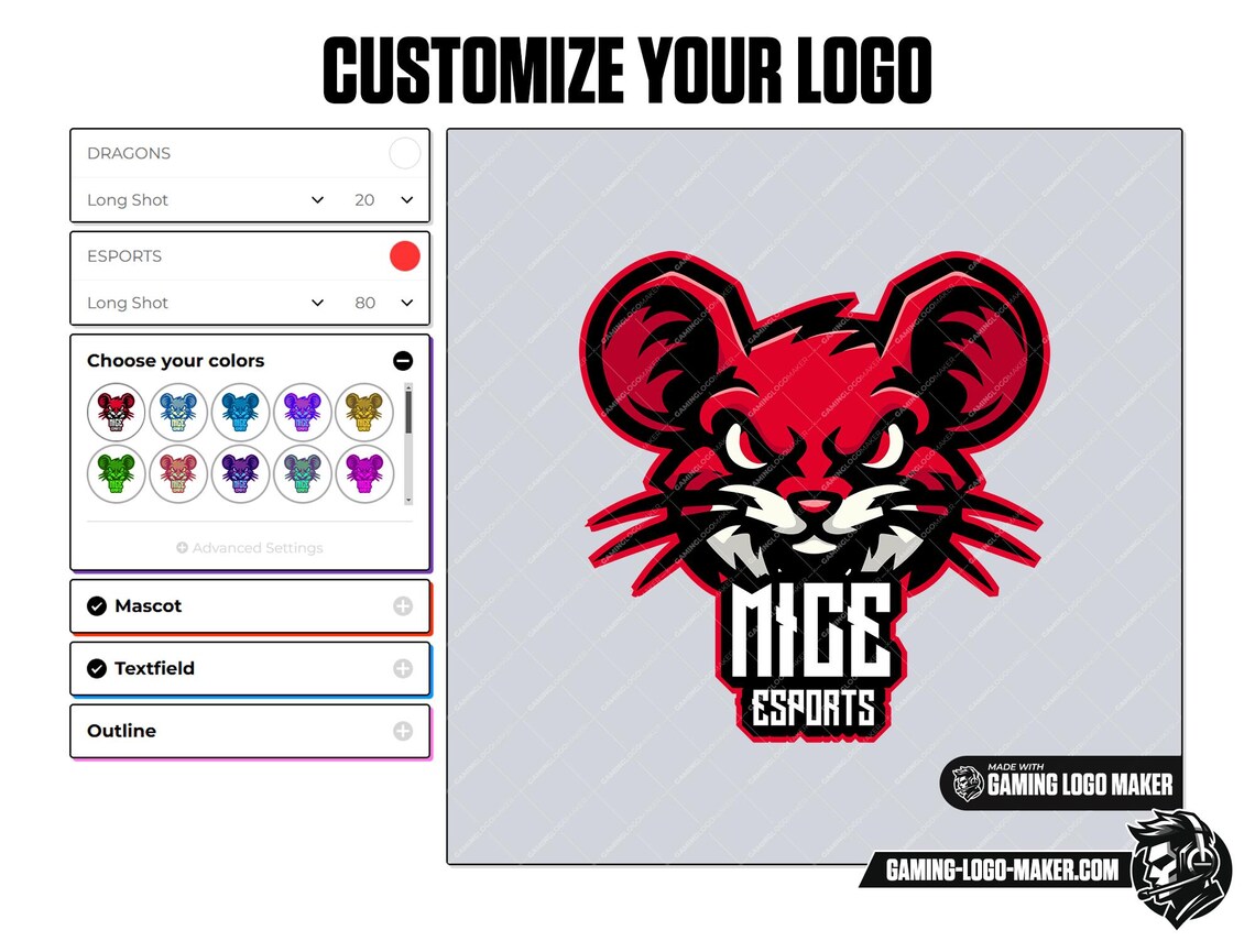 Mouse Gaming Logo 02 Esports Logo Team Logo Clan Logo Mascot Design - Etsy