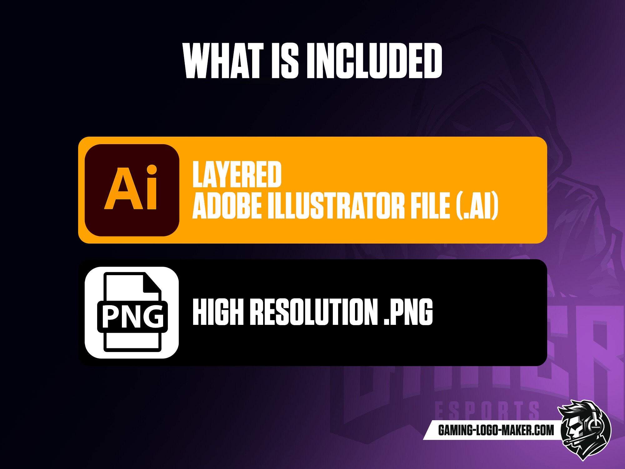 Dark Purple Gamer Esports Logo 01 Gaming Logo Team Logo Clan Logo ...