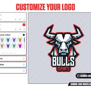 Bull Gaming Logo 01 | Esports Logo | Team Logo | Clan Logo | Mascot ...
