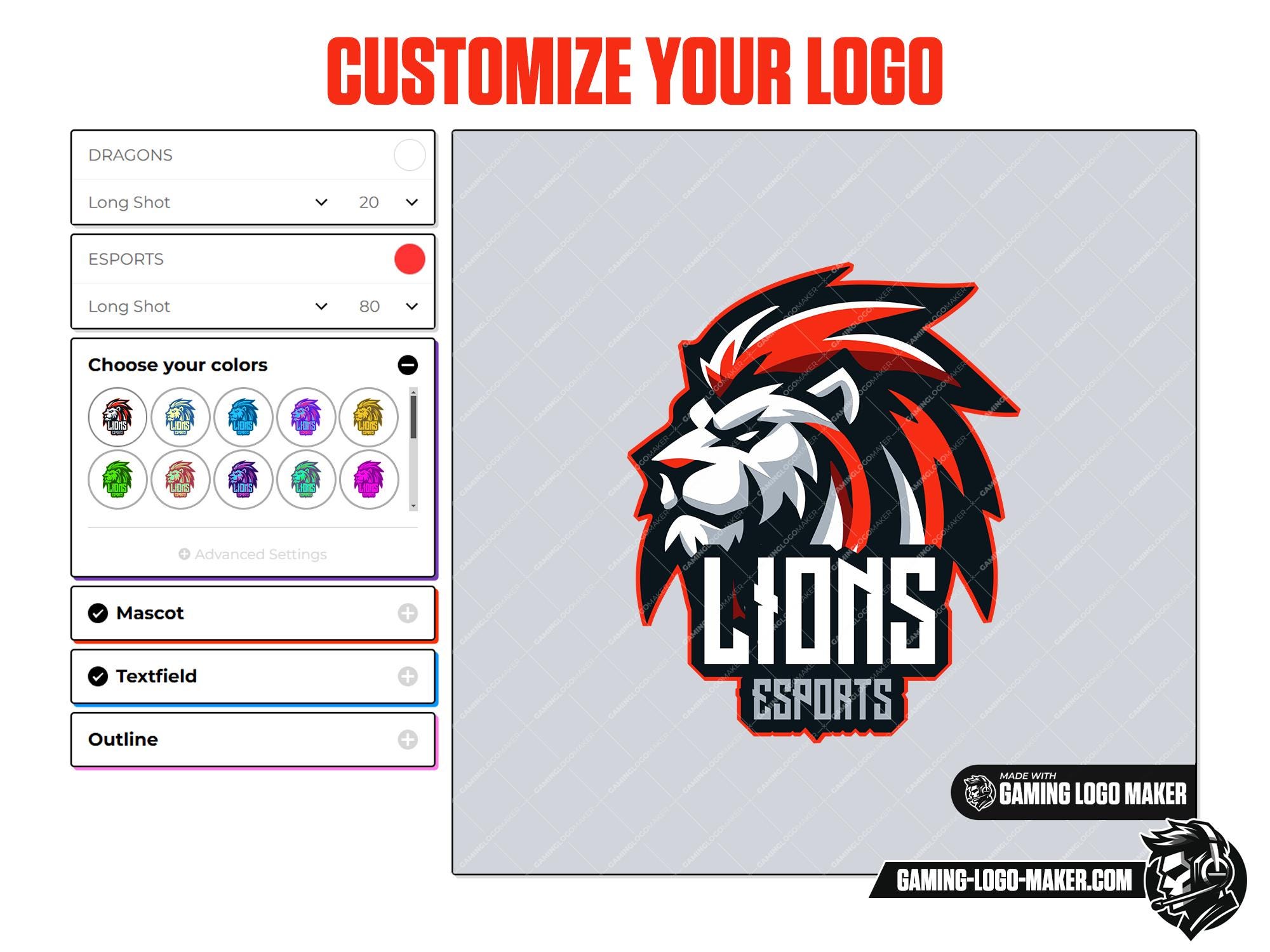 Lion Gaming Logo 03 Esports Logo Team Logo Clan Logo Mascot Design - Etsy