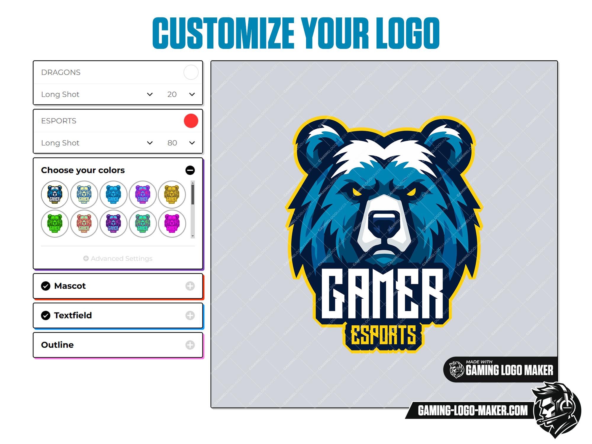 Grizzly Gaming Logo 03 | Esports Logo | Team Logo | Clan Logo | Mascot ...