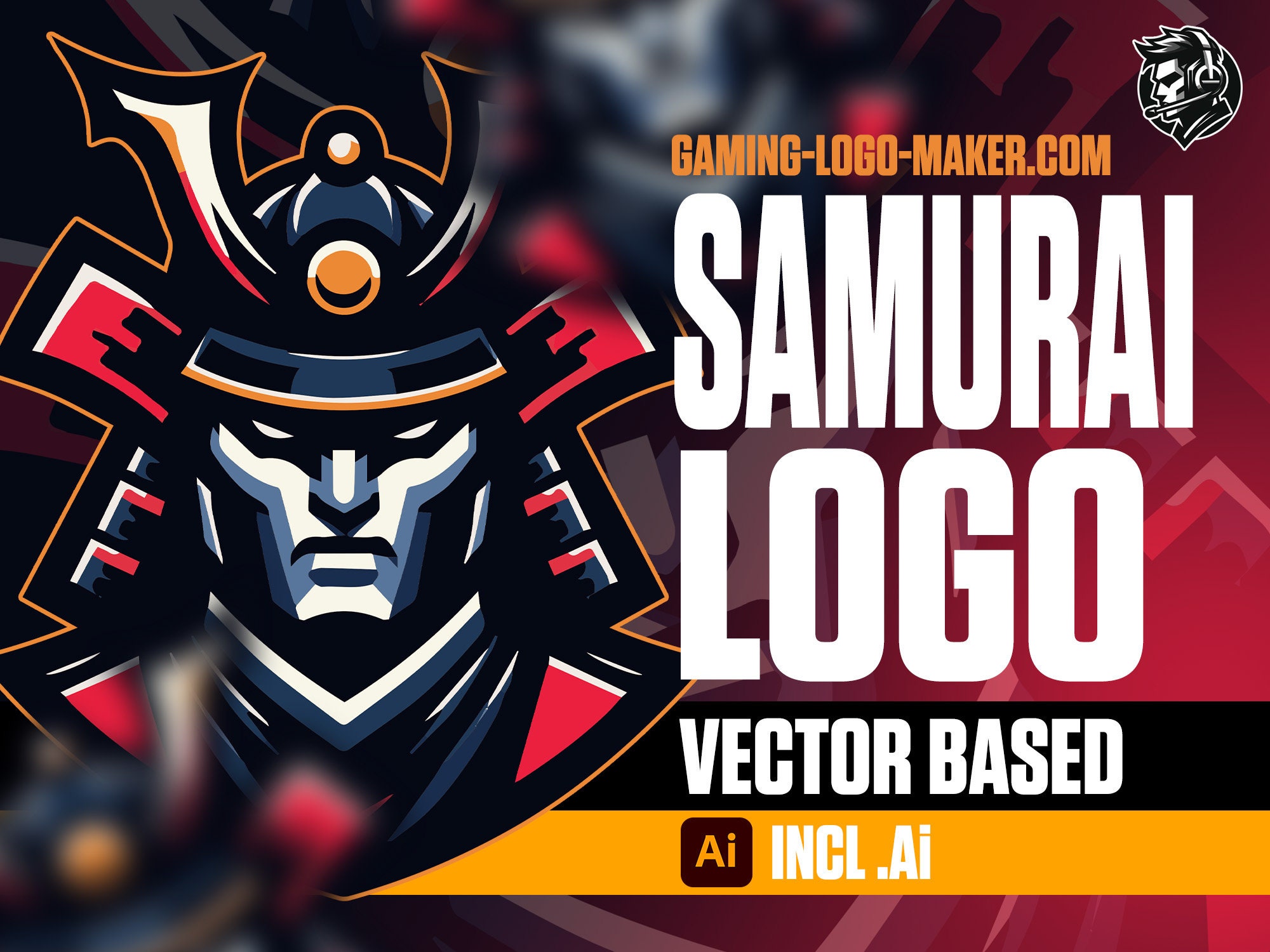 Samurai Gaming Logo 01 Esports Logo Team Logo Clan Logo Mascot Design ...