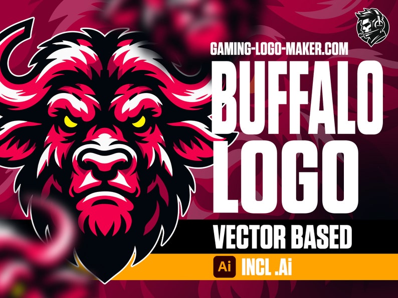 Buffalo Gaming Logo 01 Esports Logo Team Logo Clan Logo Mascot Design ...