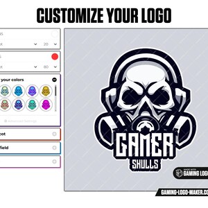 Skull Gas Mask Gaming Logo 02 | Esports Logo | Team Logo | Clan Logo ...