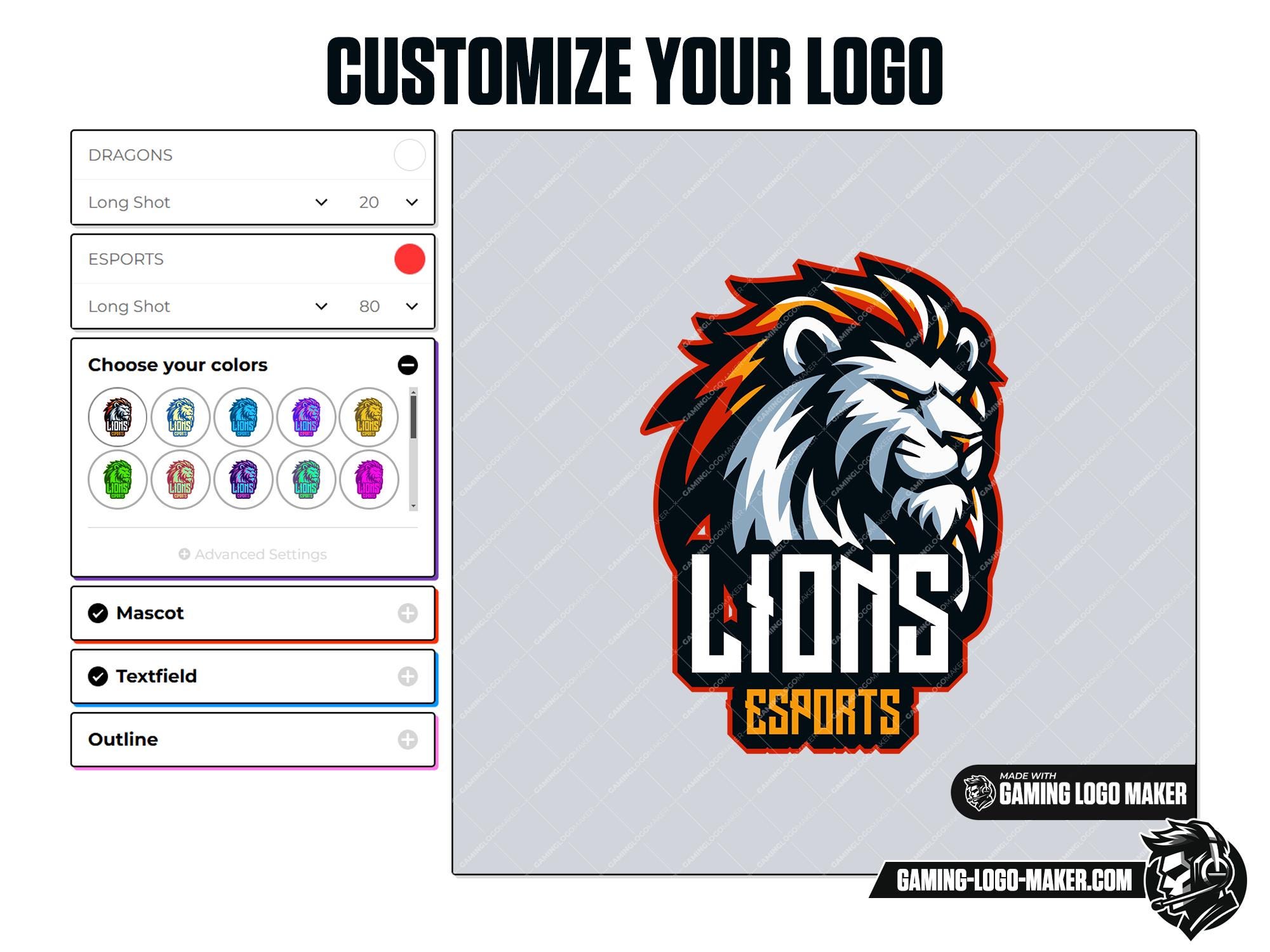 Lion Gaming Logo 04 | Esports Logo | Team Logo | Clan Logo | Mascot ...
