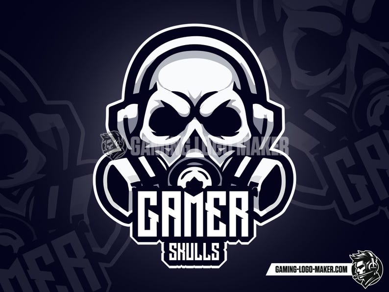 Skull Gas Mask Gaming Logo 02 | Esports Logo | Team Logo | Clan Logo ...