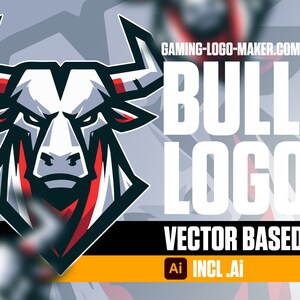 Bull Gaming Logo 01 Esports Logo Team Logo Clan Logo Mascot Design - Etsy