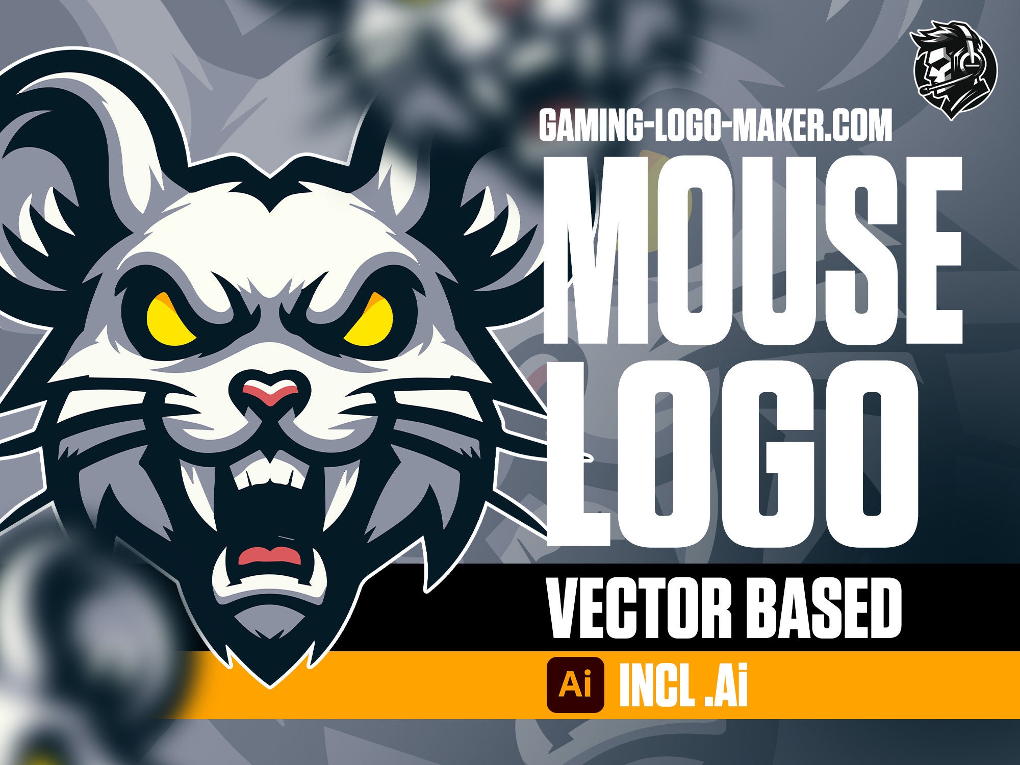 Mouse Gaming Logo 01 Esports Logo Team Logo Clan Logo Mascot Design - Etsy