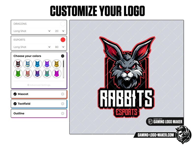 Rabbit Gaming Logo 02 | Esports Logo | Team Logo | Clan Logo | Mascot ...