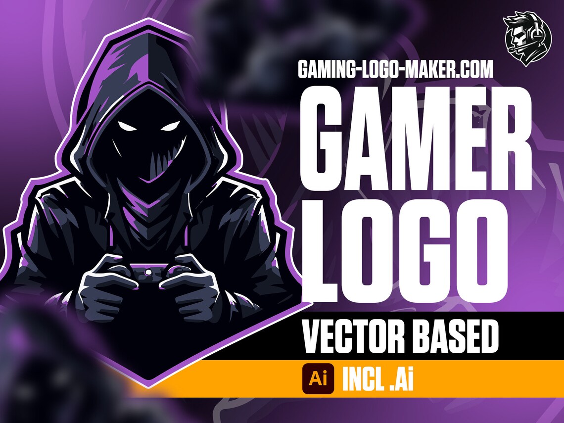 Dark Purple Gamer Gaming Avatar 01 | Esports Logo | Team Logo | Clan ...
