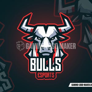Bull Gaming Logo 01 | Esports Logo | Team Logo | Clan Logo | Mascot ...
