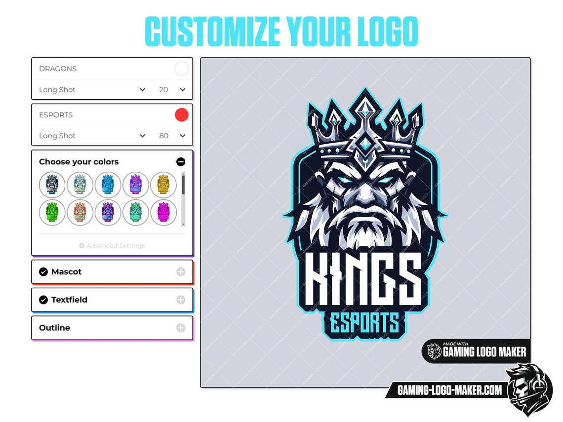 King Gaming Logo 05 | Esports Logo | Team Logo | Clan Logo | Mascot ...