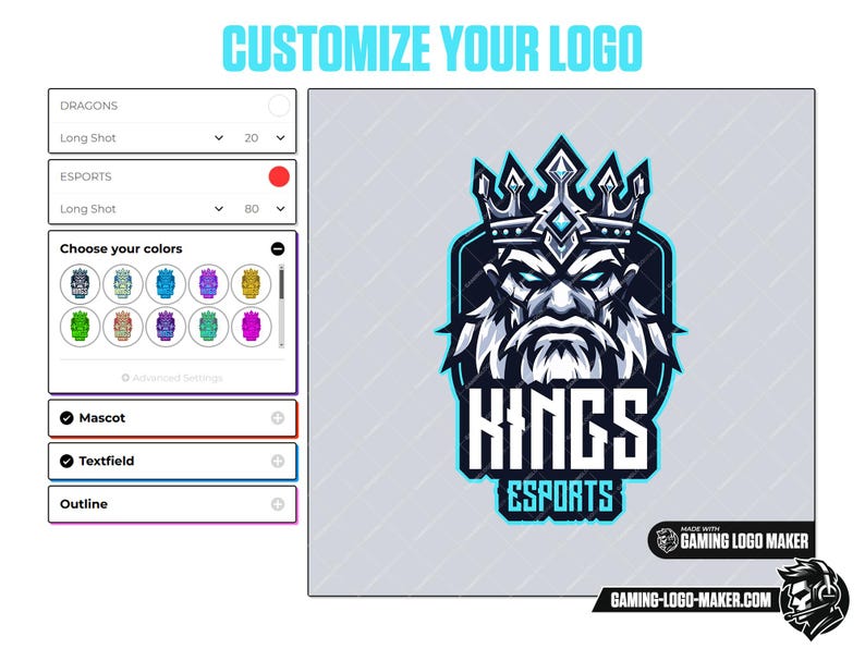 King Gaming Logo 05 | Esports Logo | Team Logo | Clan Logo | Mascot ...