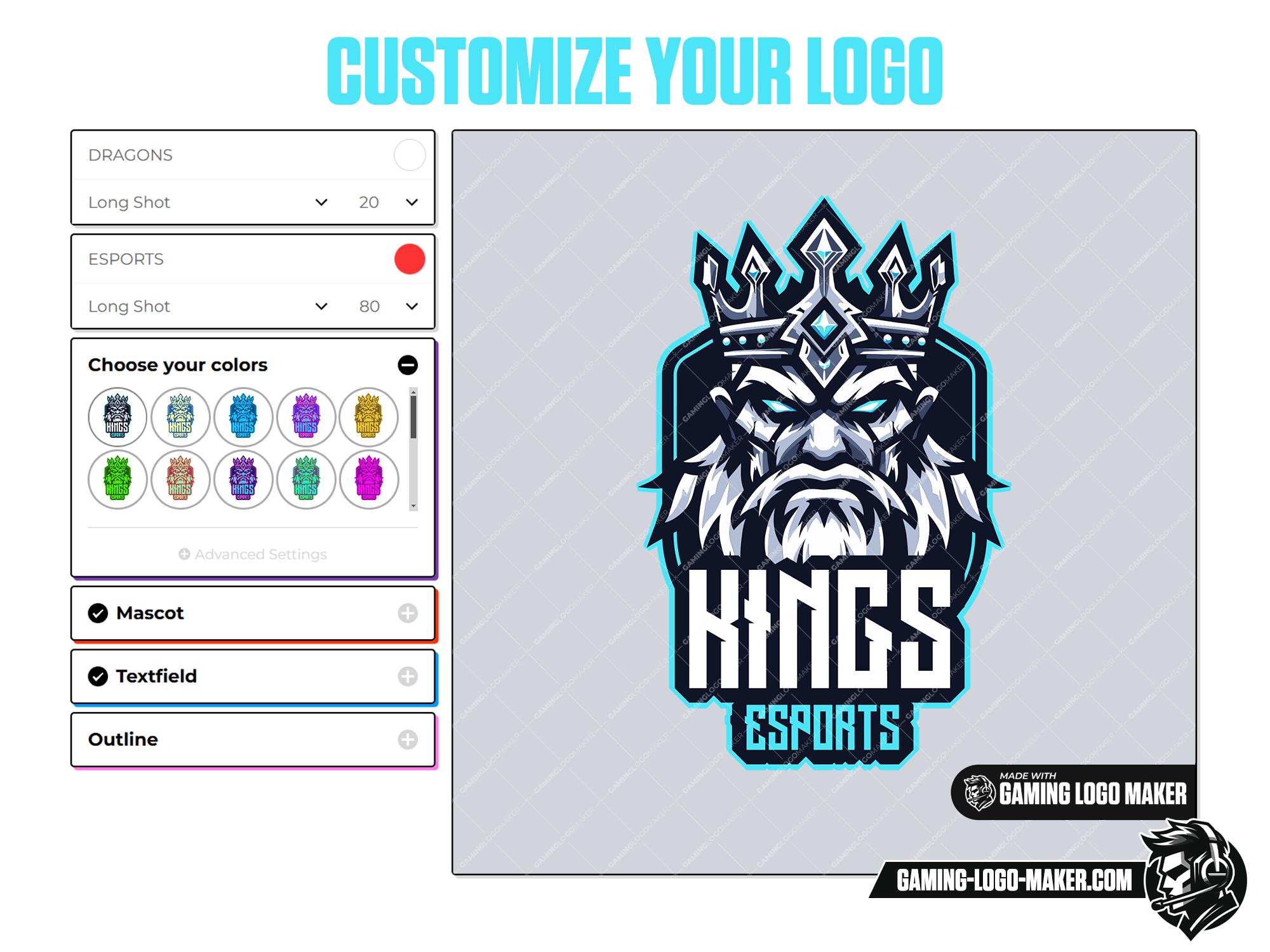 King Gaming Logo 05 | Esports Logo | Team Logo | Clan Logo | Mascot ...