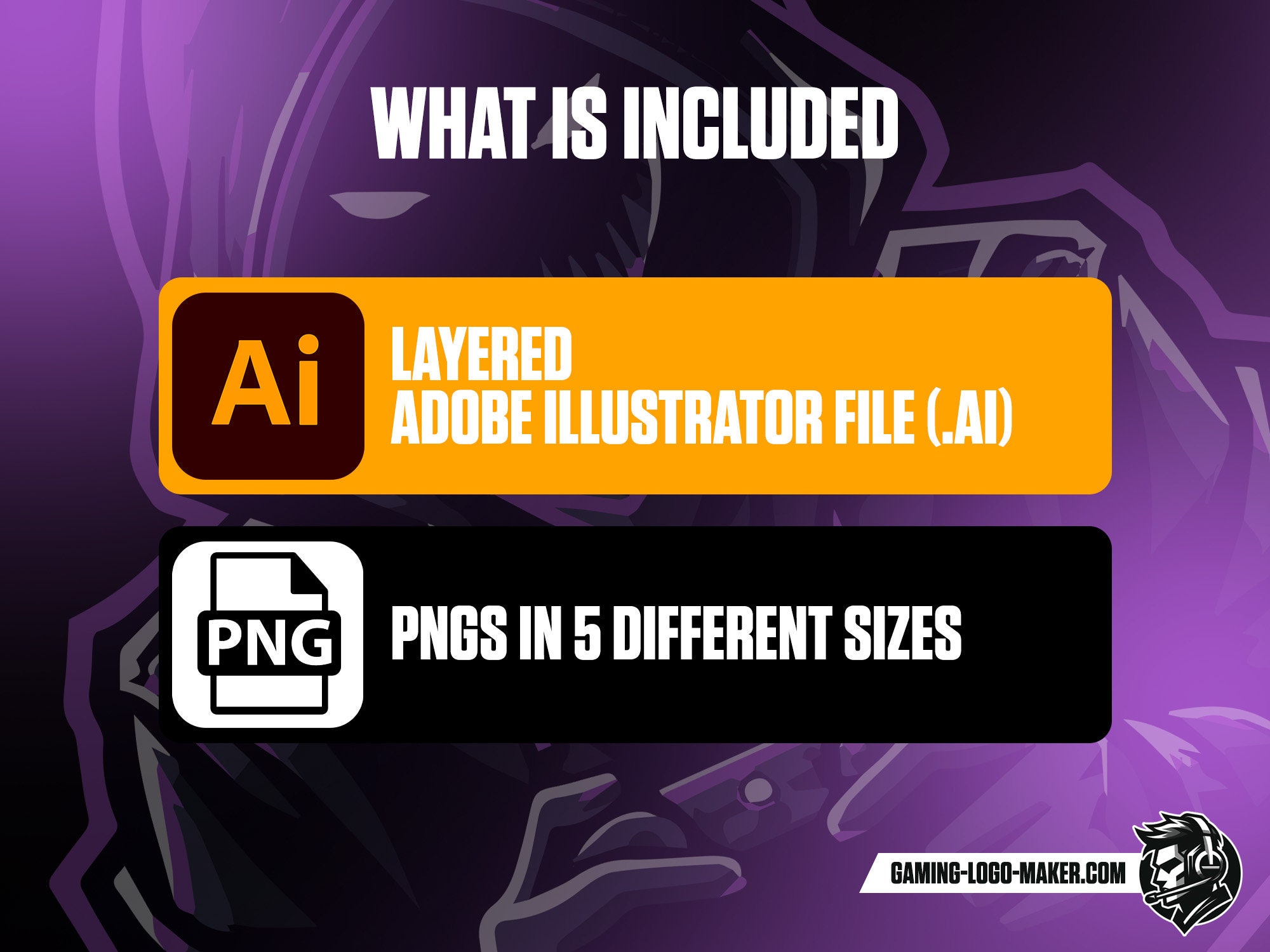 Dark Purple Gamer Gaming Avatar 01 | Esports Logo | Team Logo | Clan ...