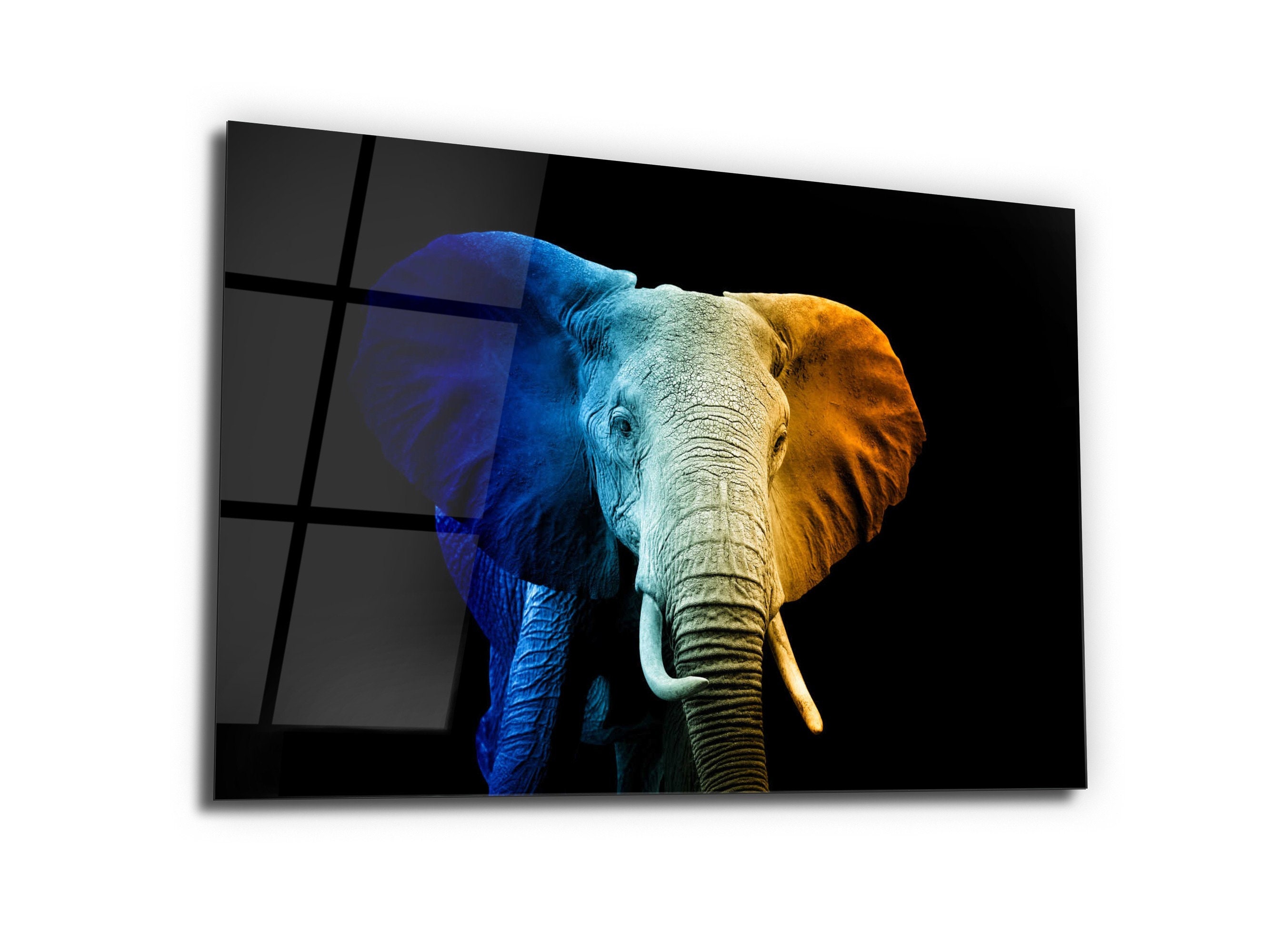 Elephant Poster-elephant Wall Decor-abstract Elephant Wall Art-colorful ...