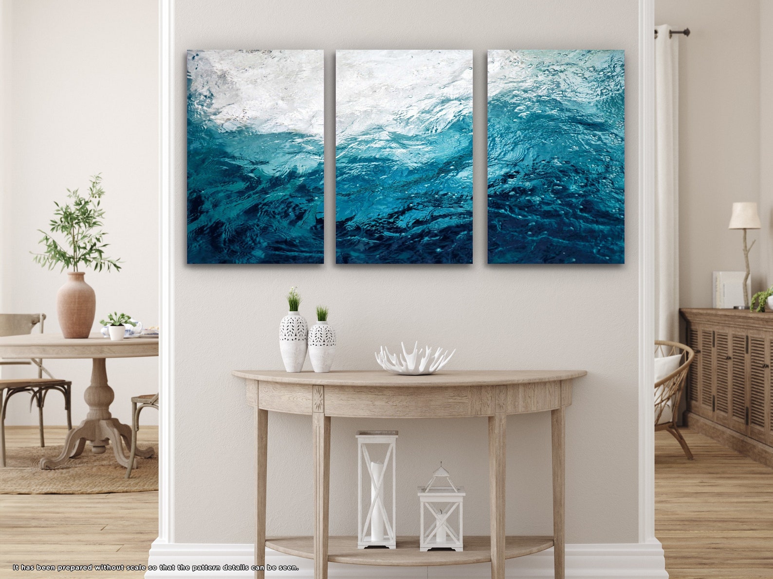 Blue Wave Glass Decor-ocean Abstract Photo-atlantic Ocean Wave Photo ...