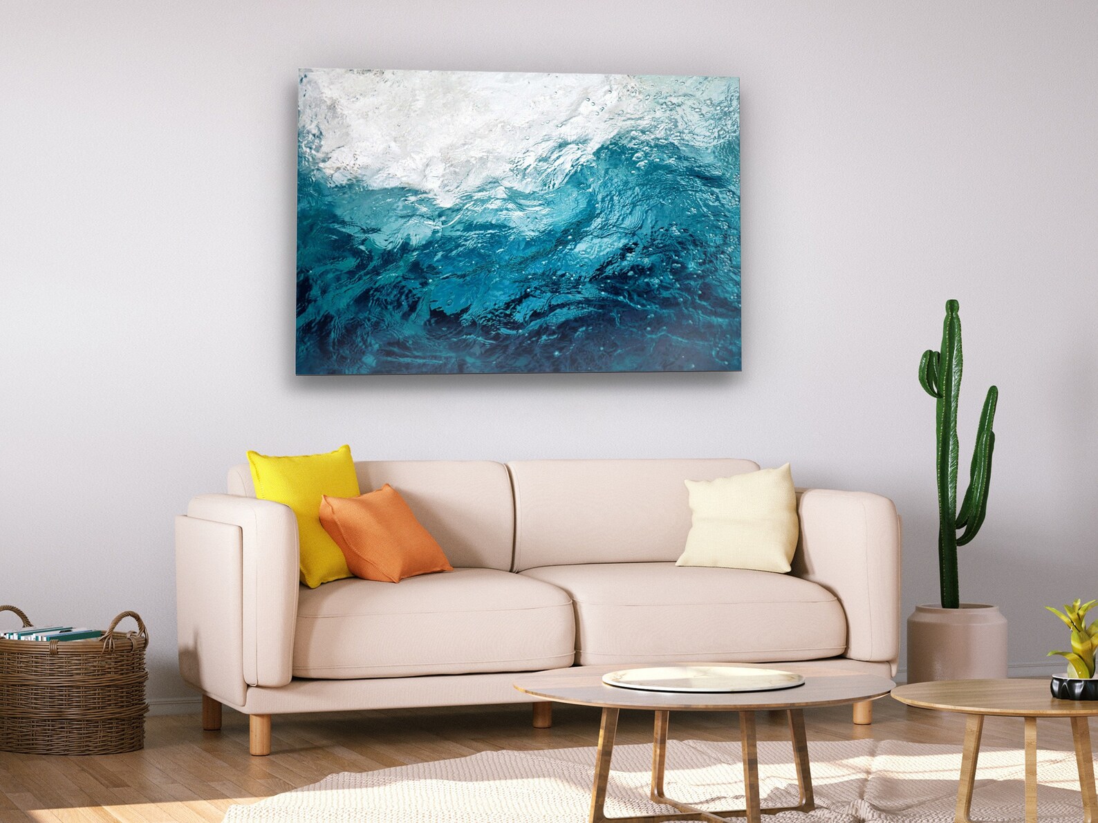 Blue Wave Glass Decor-ocean Abstract Photo-atlantic Ocean Wave Photo ...