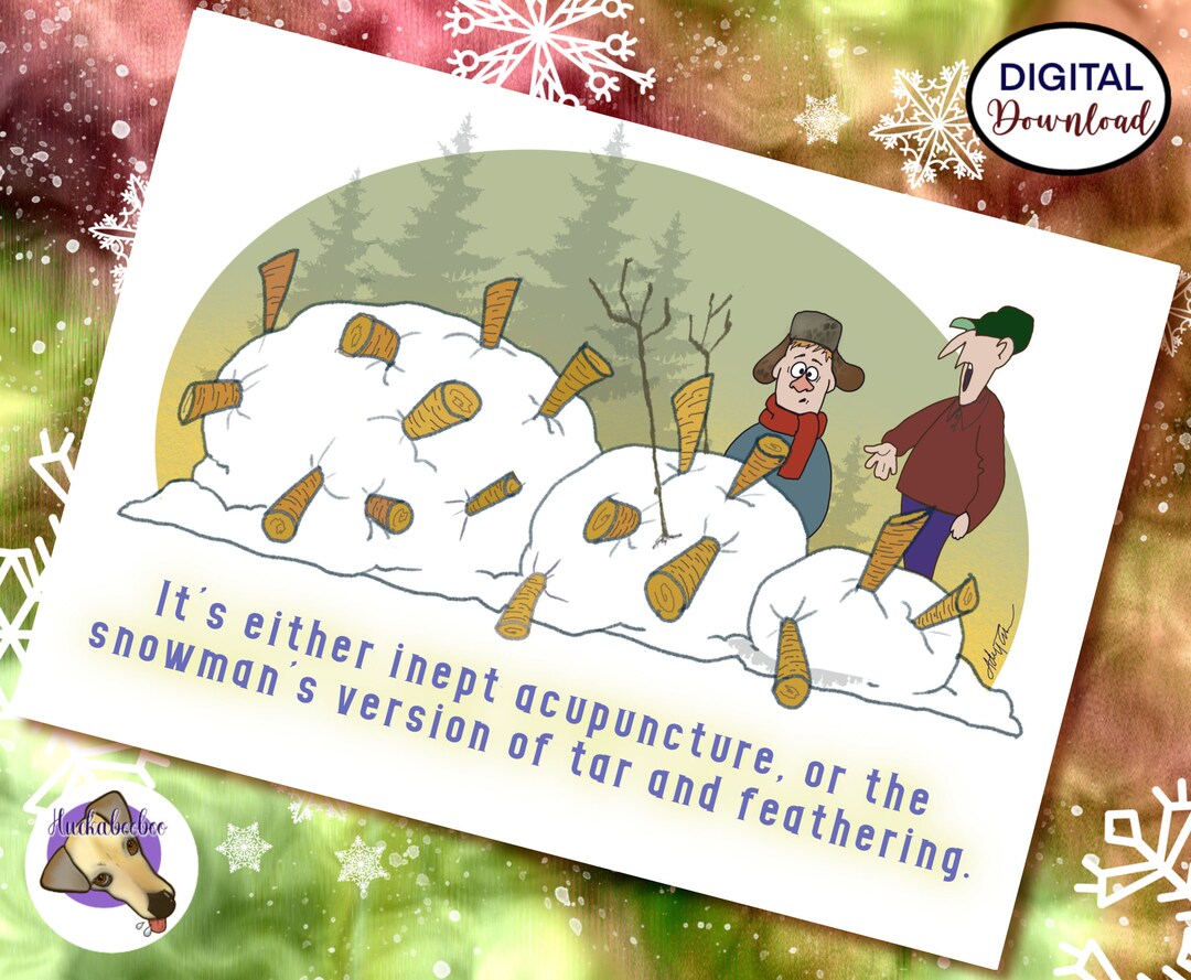 Original, Digital, Downloadable, Printable Holiday Cards, Humor ...