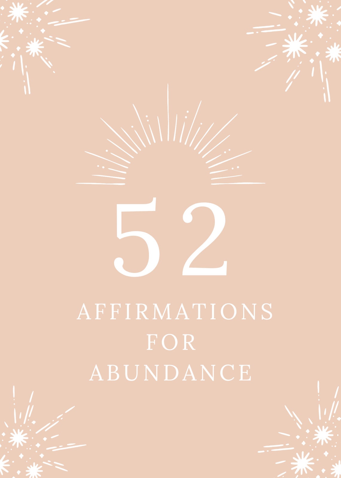 52 Affirmation Cards for Abundance, Weekly Affirmation Cards, Mindset ...