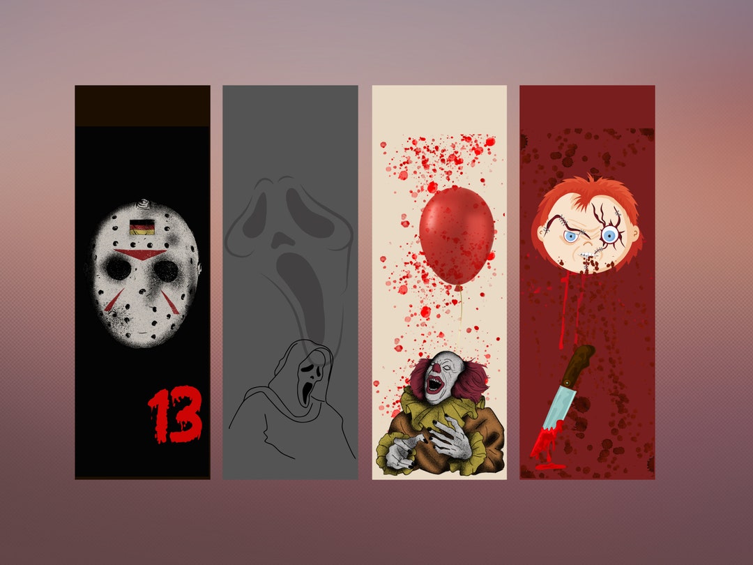 Halloween Horror Movie Bookmarks - Etsy