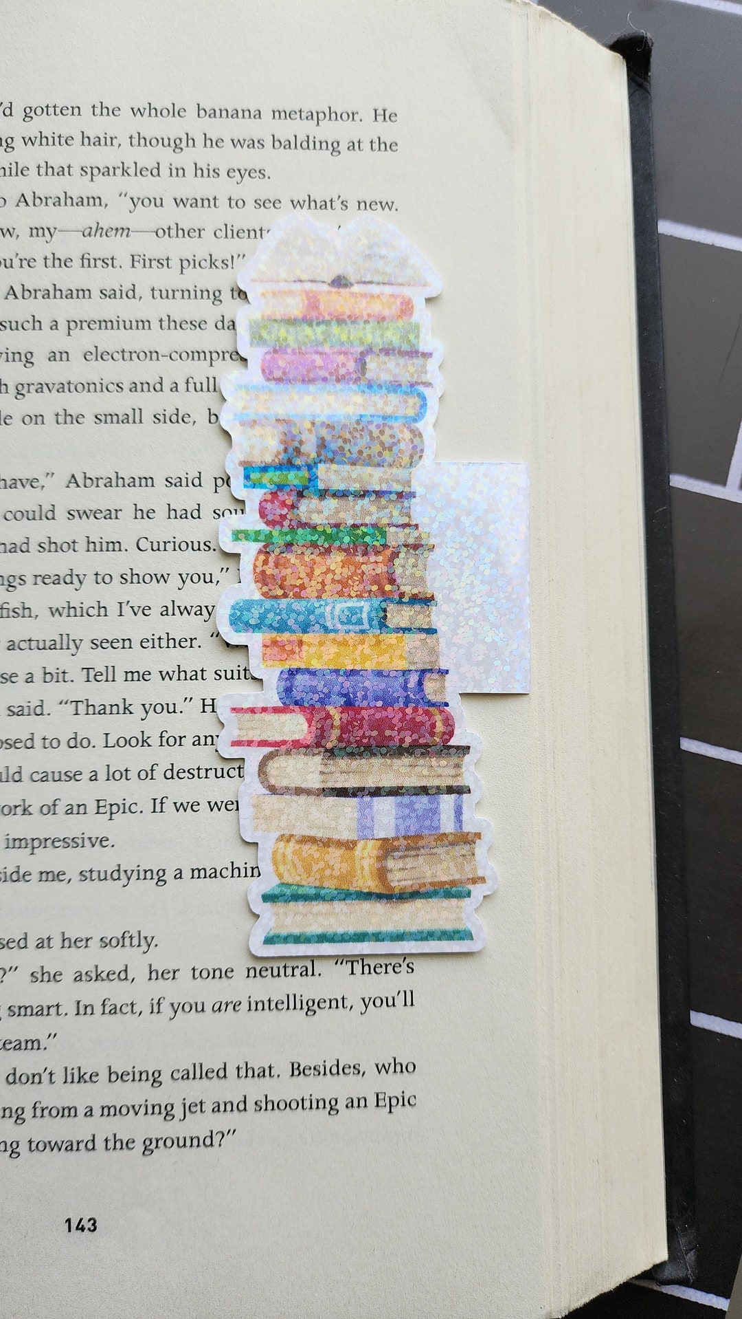 Colorful Stack of Books Magnetic Bookmark - Etsy