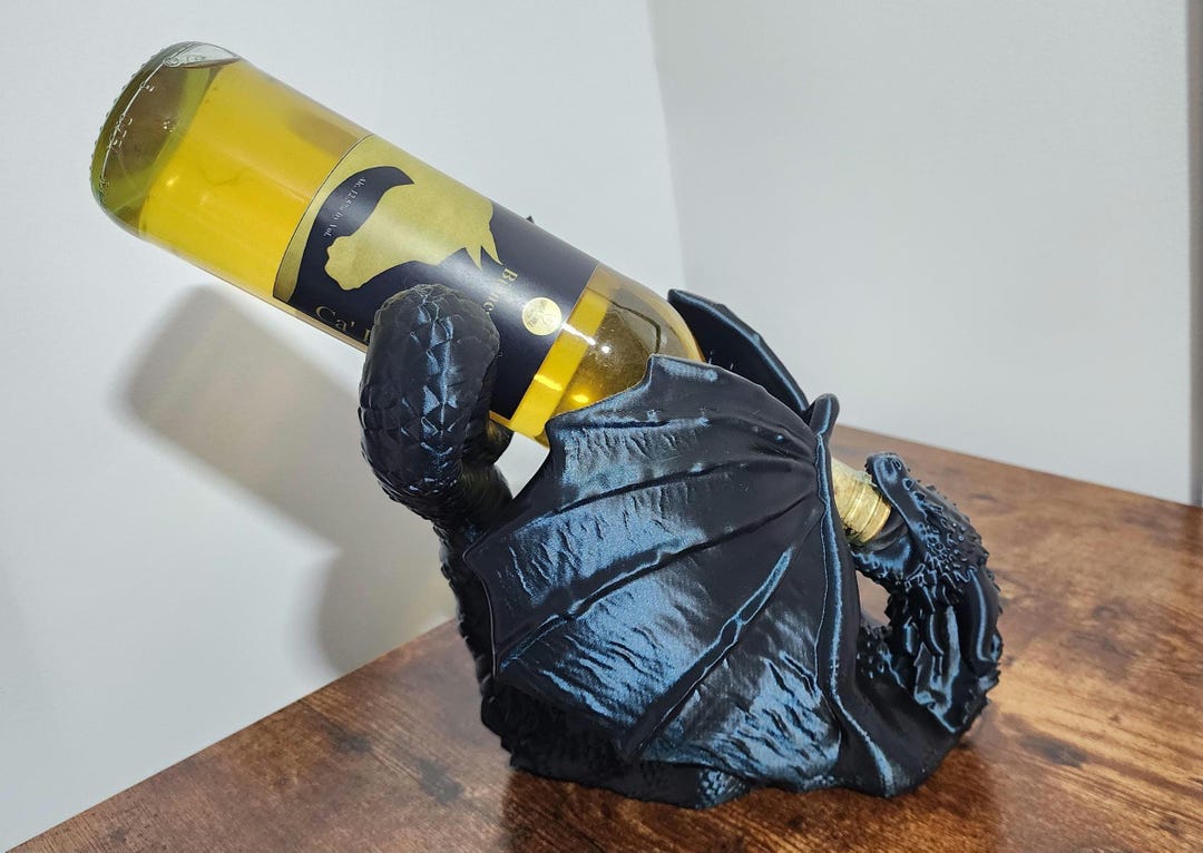 3D Printed Dragon Wine Holder: Fantasy Decor - Etsy
