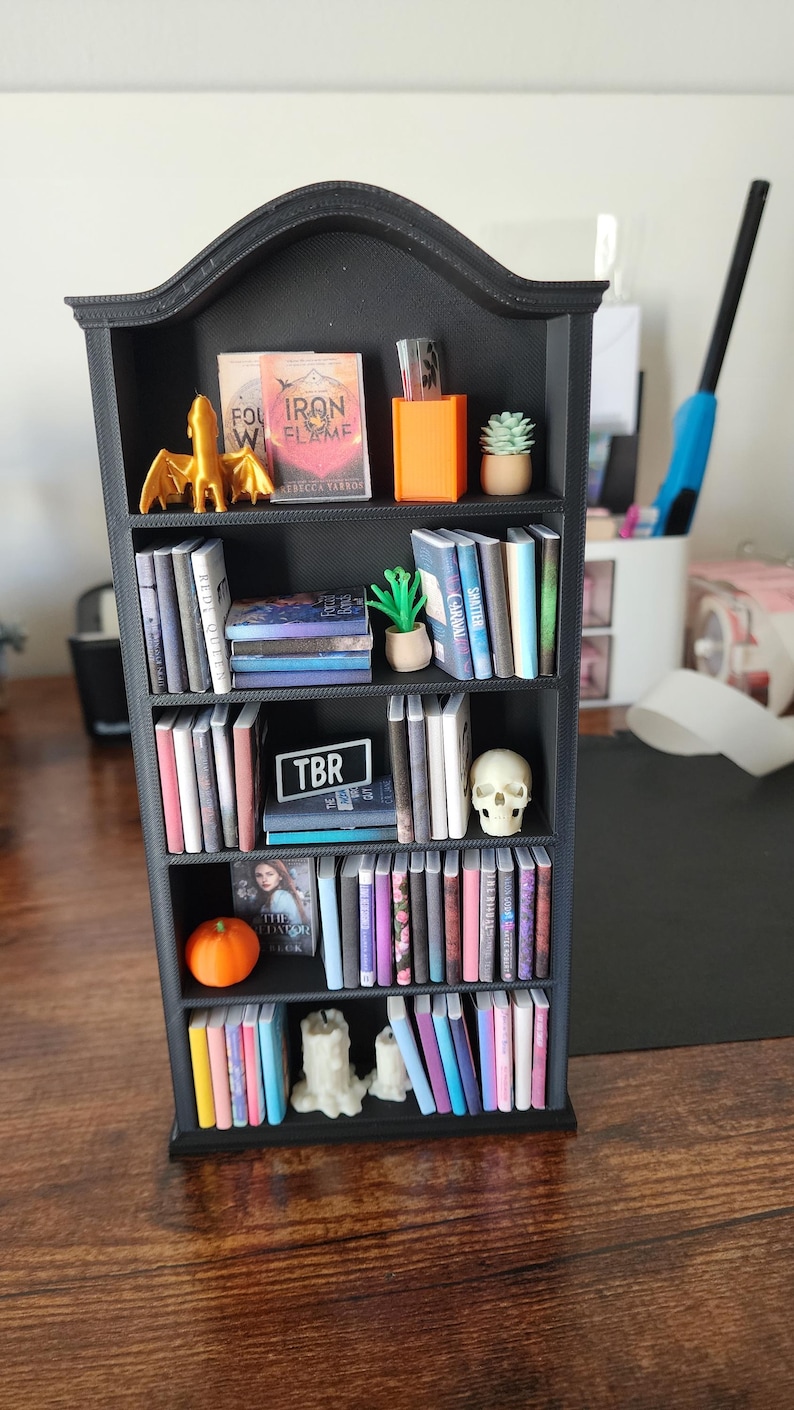 Miniature Bookshelf Decor Bundle: Tiny Bookish Treasures for Your Mini ...