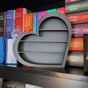 Mini Heart Bookshelf, Miniature Bookshelf, Mini Heart Shelf, Shelf for ...