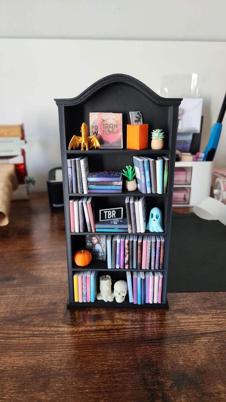 Miniature Bookshelf Decor Bundle: Tiny Bookish Treasures for Your Mini ...