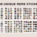 Printable Meme Sticker Collection for Teachers, 198 Pcs. Teachers ...