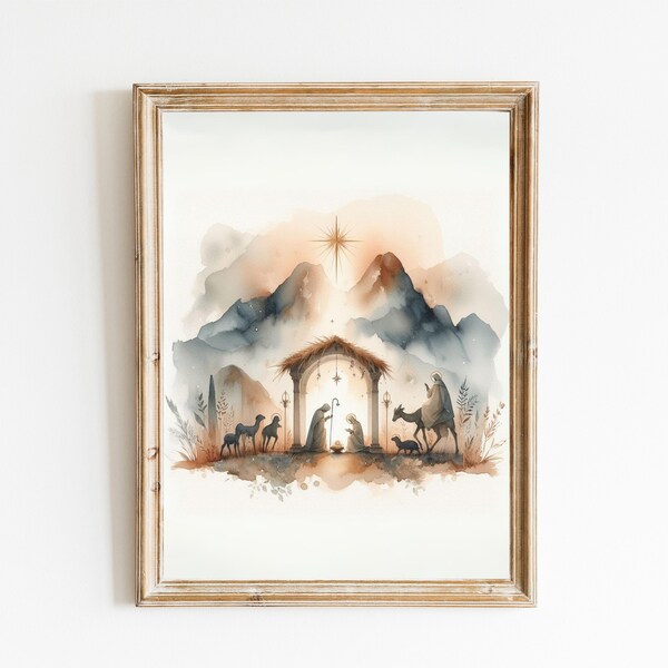 Nativity Print - Etsy
