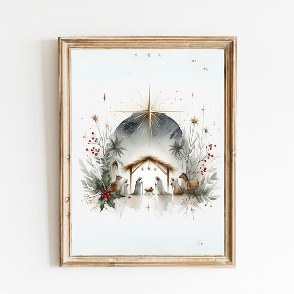 Nativity Print - Etsy
