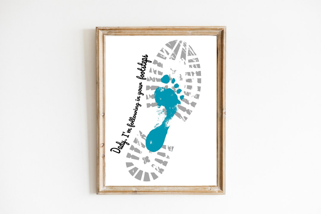Father's Day Footprint Art Craft, Daddy, Following in Your Footsteps ...