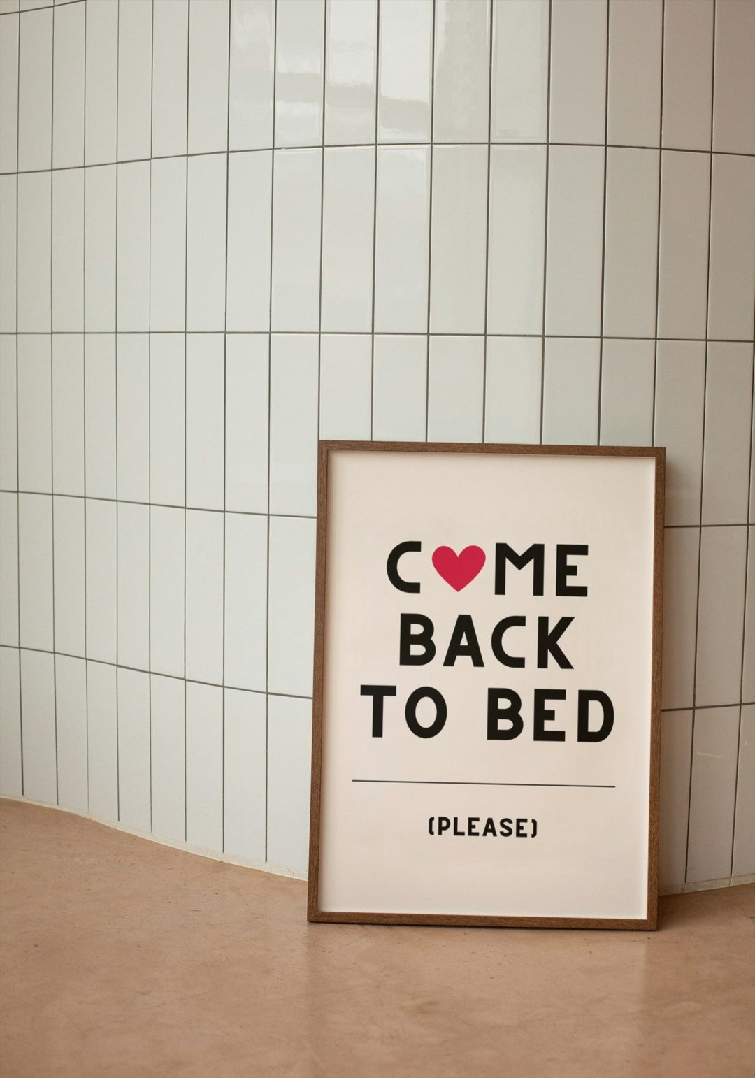 Come Back to Bed Poster: Girly Bedroom Wall Art (digitalprint) - Etsy