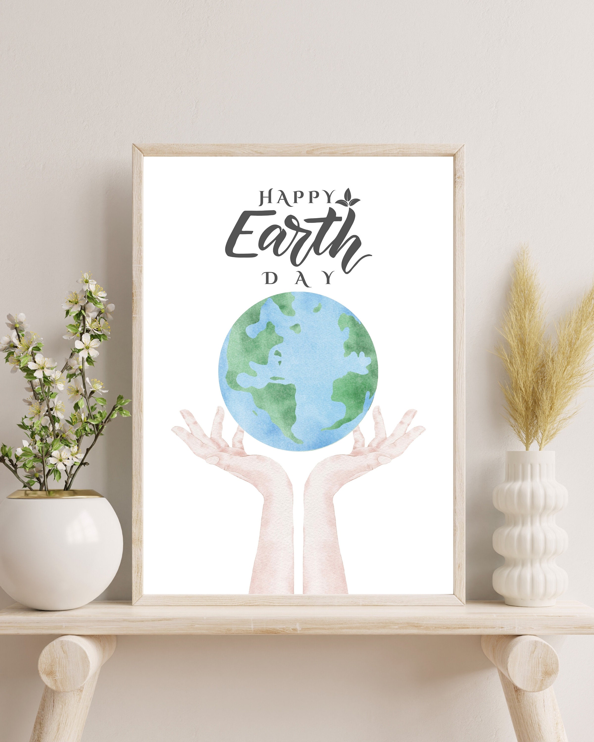 Happy Earth Day Printable Poster, Earth Day Print, Instant Download ...