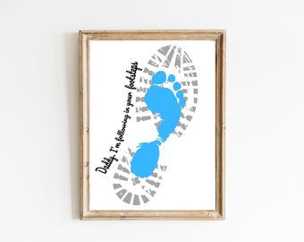 Happy Father's Day Footprint Craft Father's Day Gift From Kids ...