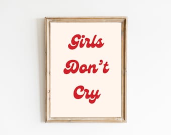 Coquette Poster Girls Don't Cry Wall Art Printable, Girl House ...