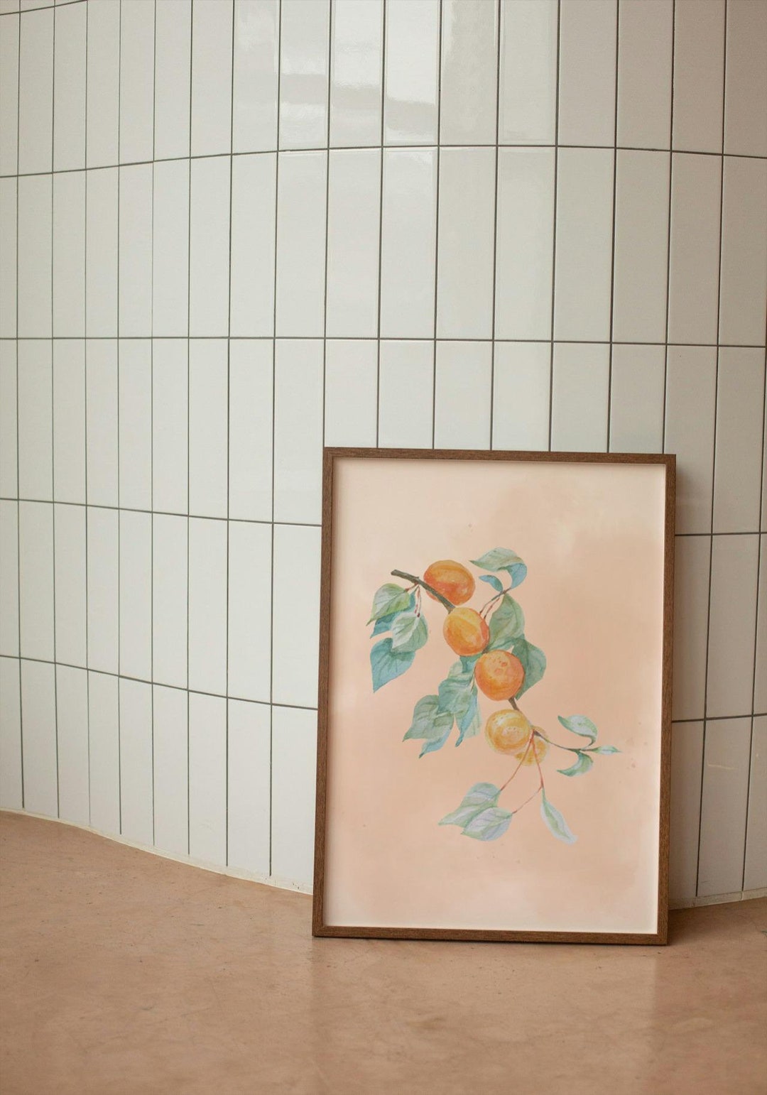 Peaches Printable Art Print, Summer Wall Art Instant Download, Colorful ...