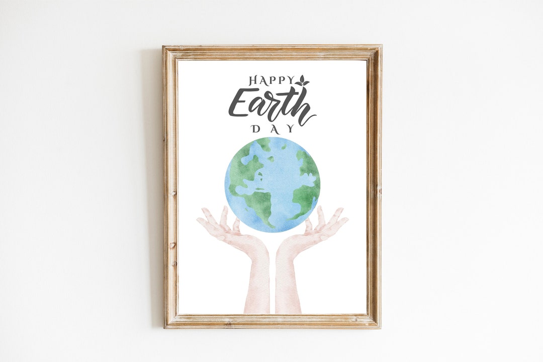 Happy Earth Day Printable Poster, Earth Day Print, Instant Download ...