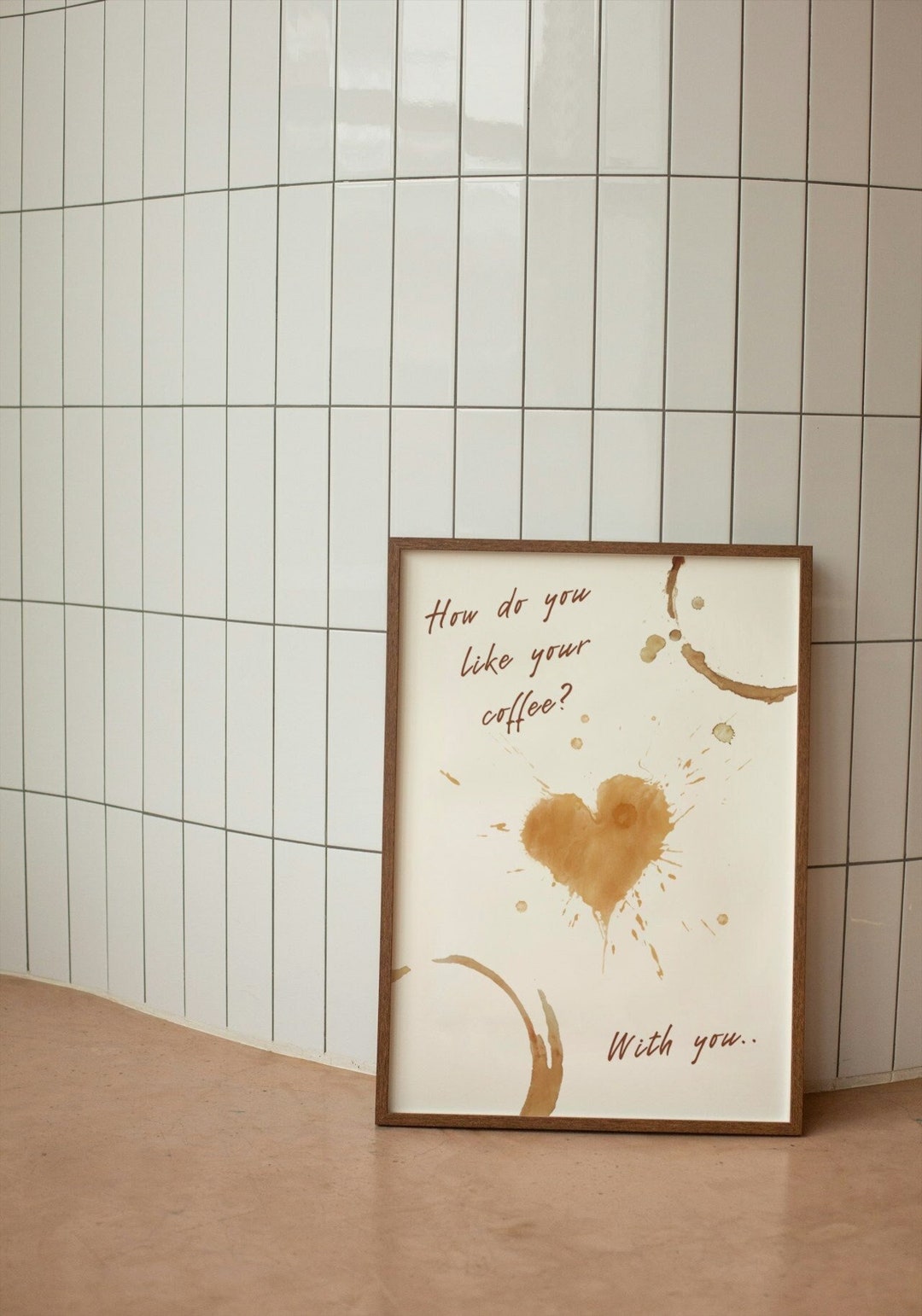 Coffee Stain Heart Art Print: Coffee Corner Decor (instant Download) - Etsy