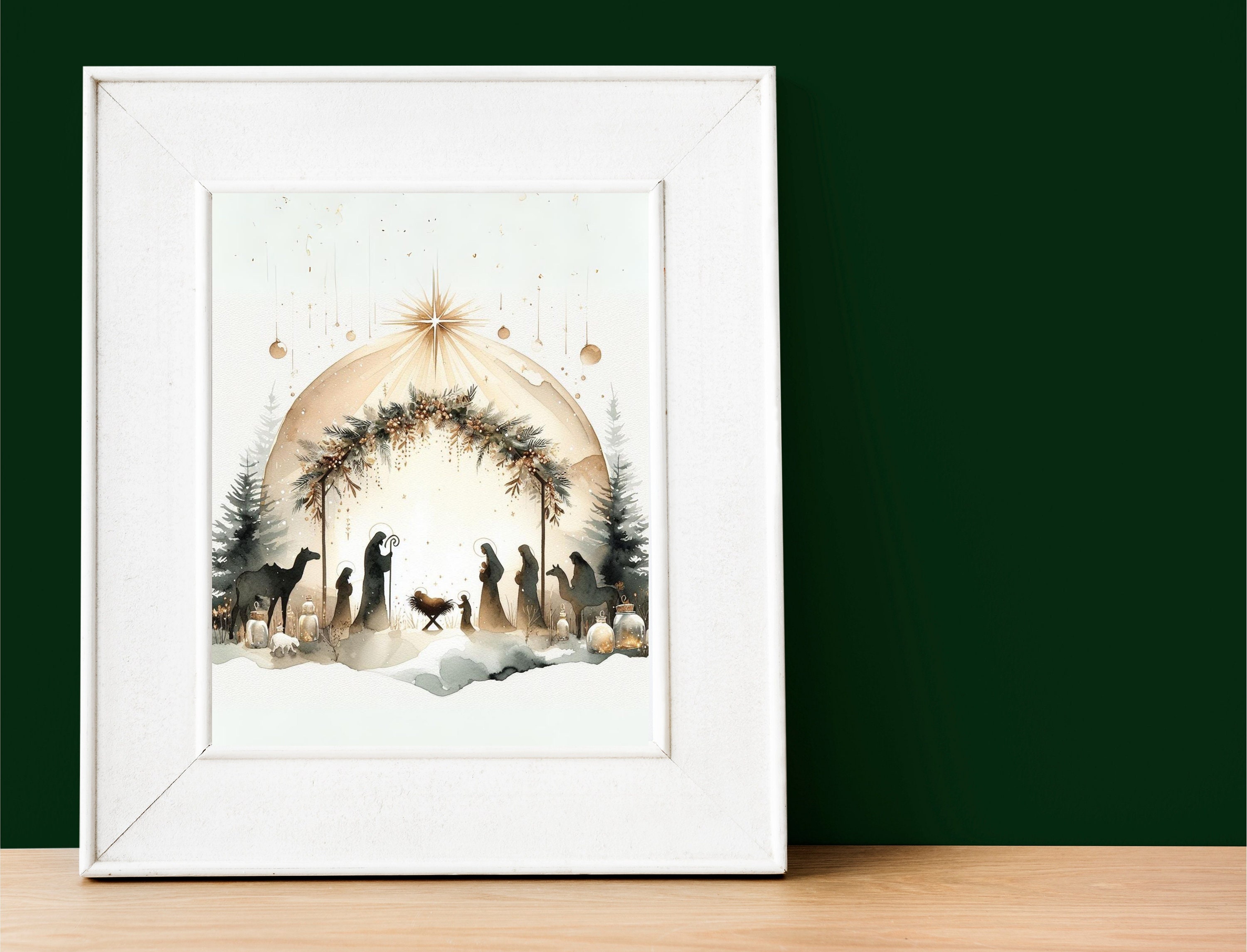 Christmas Nativity Print, Nativity Scene Birth of Jesus, Nativity Print ...