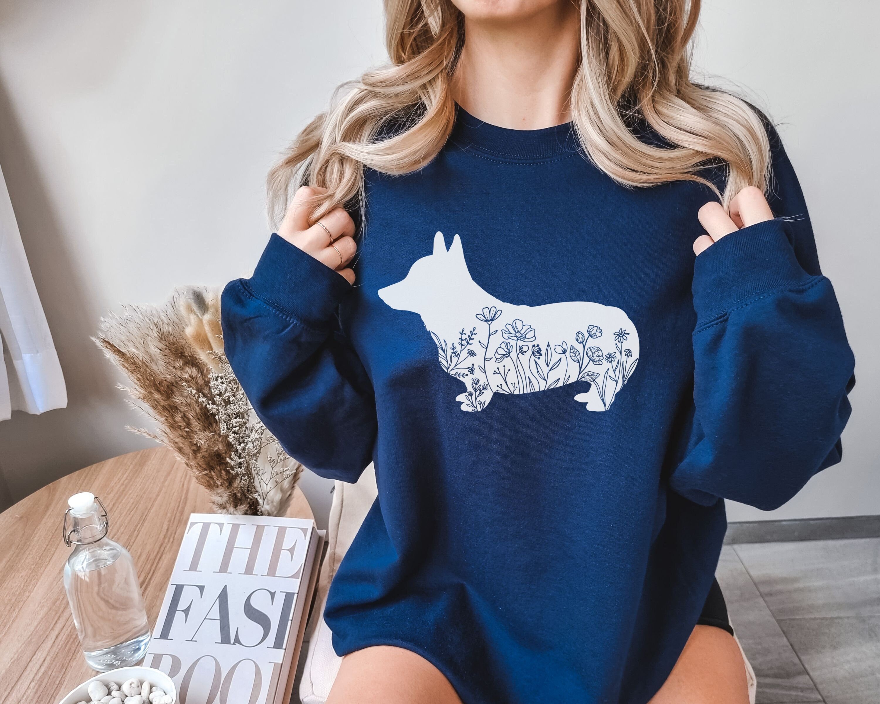Floral Corgi Sweatshirt, Corgi Mama Sweatshirt, Dog Lovers Gift, Dog ...