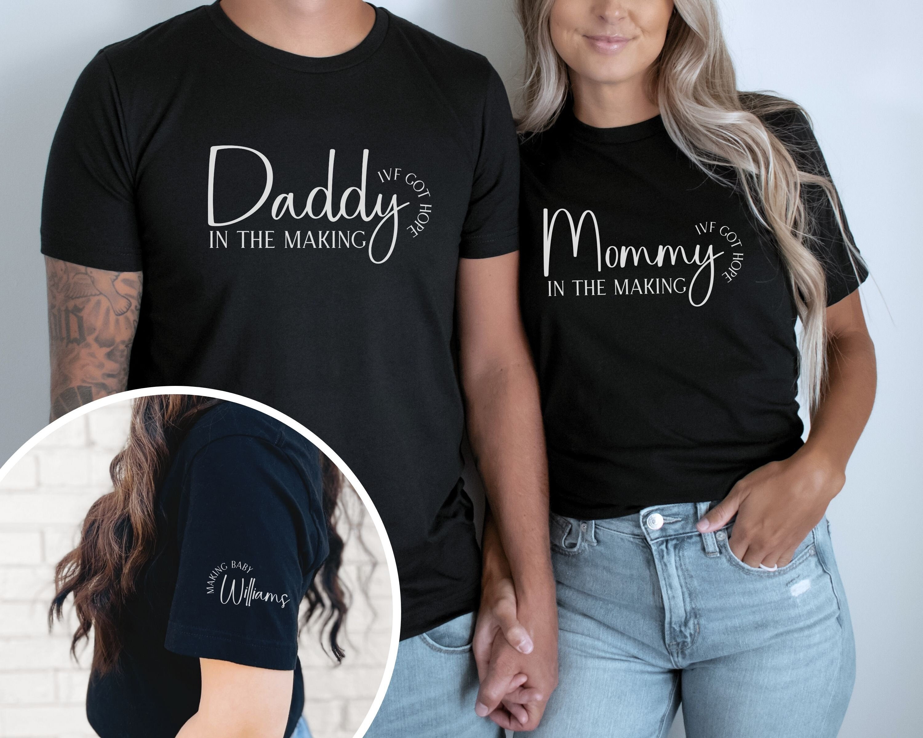 Matching Custom IVF Transfer Day Shirt for Couples, IVF Mom Shirt, IVF ...