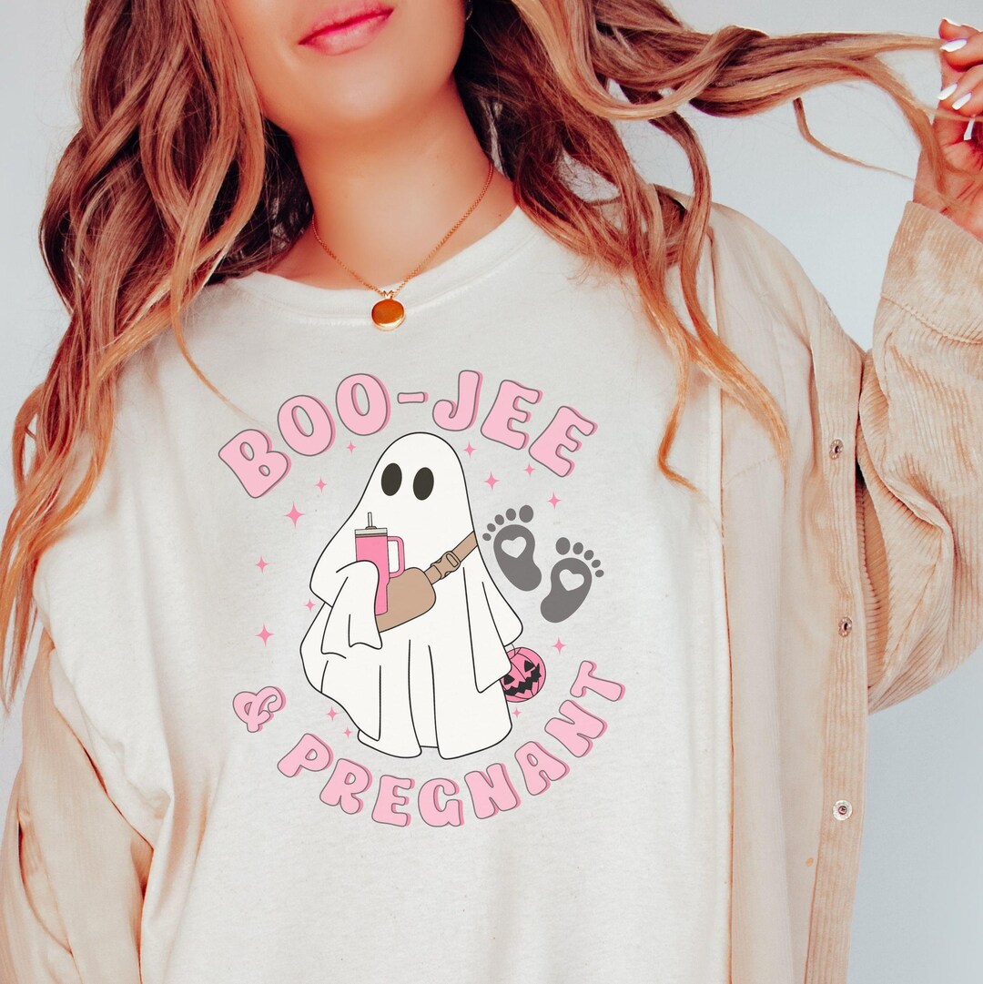 Boojee and Pregnant Halloween Pregnancy Shirt, Halloween Maternity ...