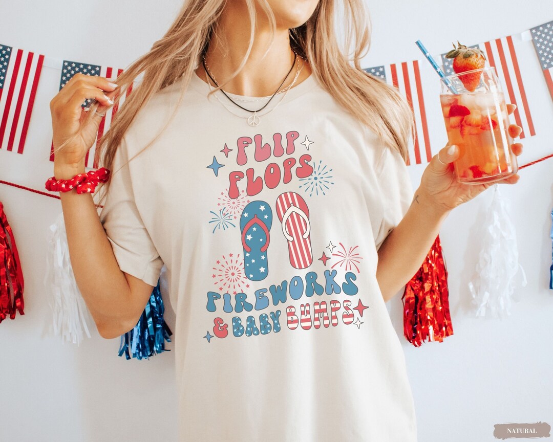 Fireworks and Baby Bumps Shirt, 4th of July Pregnancy Shirt, July 4th ...