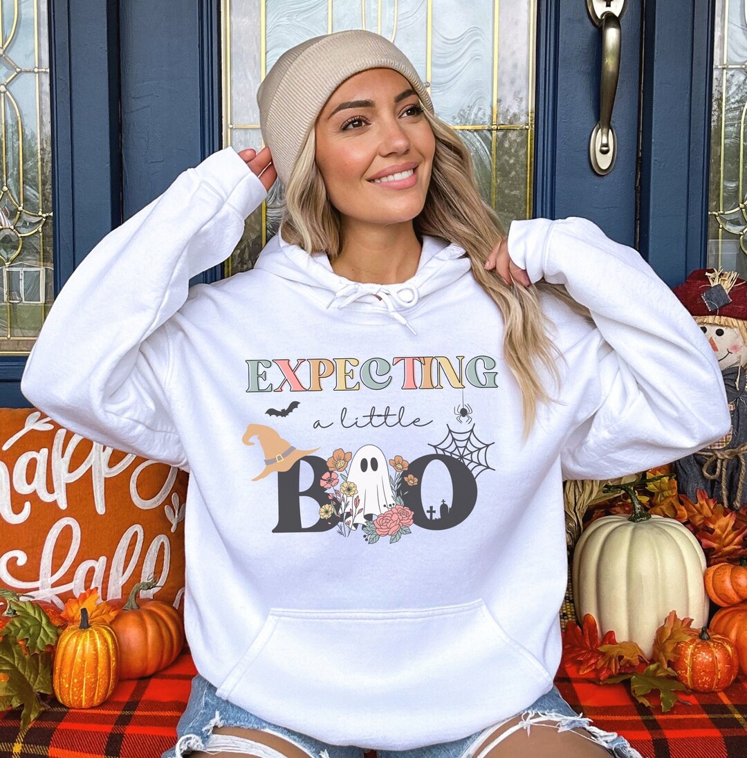 Expecting A Little Boo Sweatshirt, Halloween Pregnancy Hoodie ...