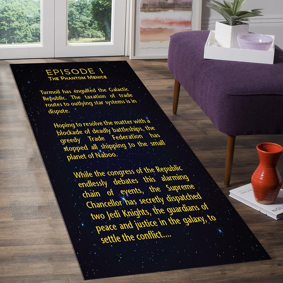 Star Wars Rug,star Wars Episode I Rug,star Wars Text Rug,galaxy Rug ...