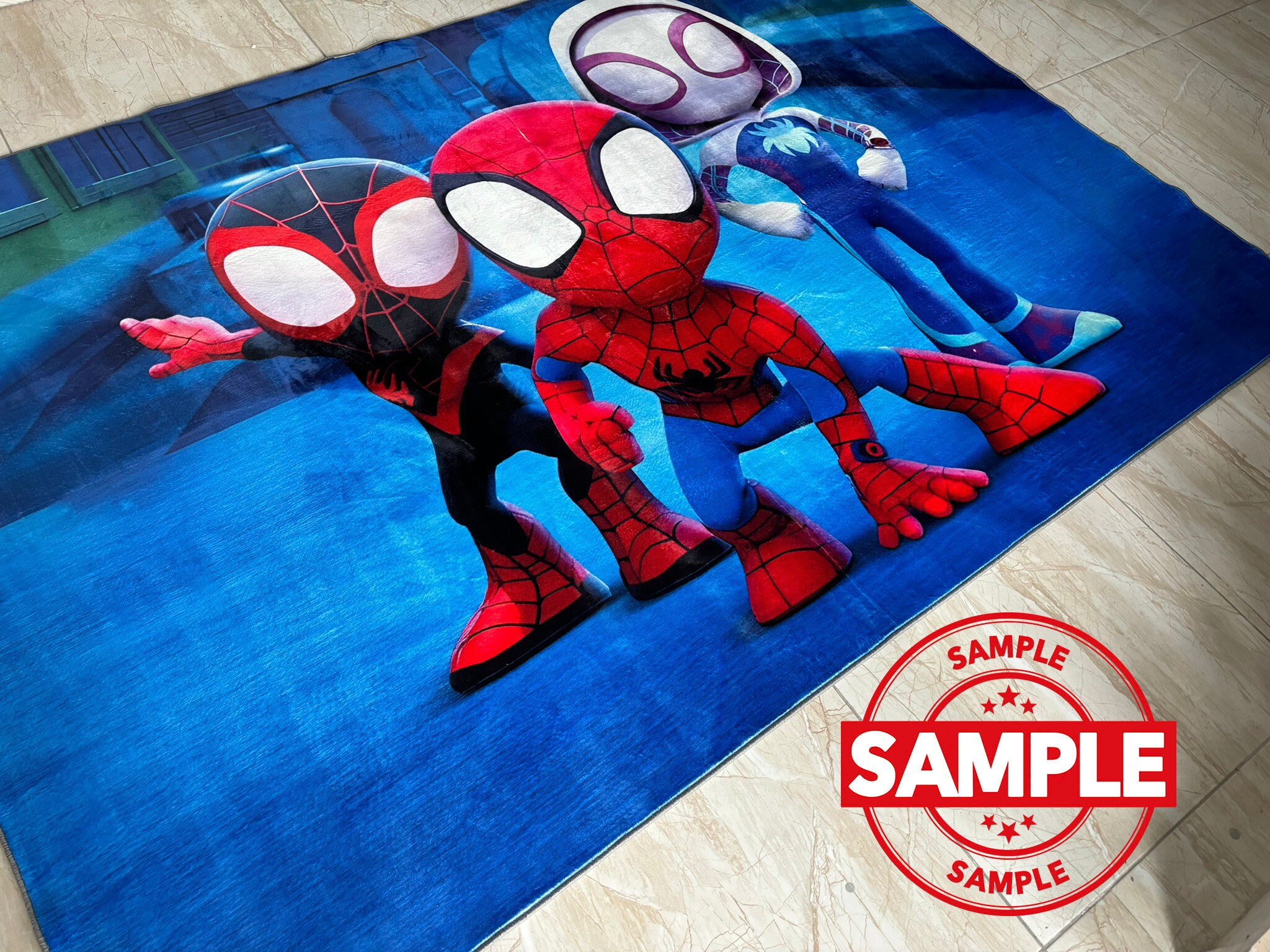 Spiderman Rug,spiderman Mask Rug,superhero Rug,spidey Rug,ghost Spidey ...