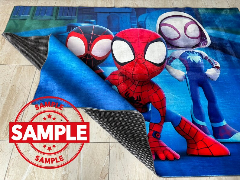 Spiderman Rug,spiderman Mask Rug,superhero Rug,spidey Rug,ghost Spidey ...